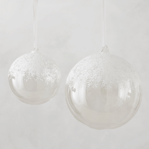 Snowy Glass Ornament | Z Gallerie